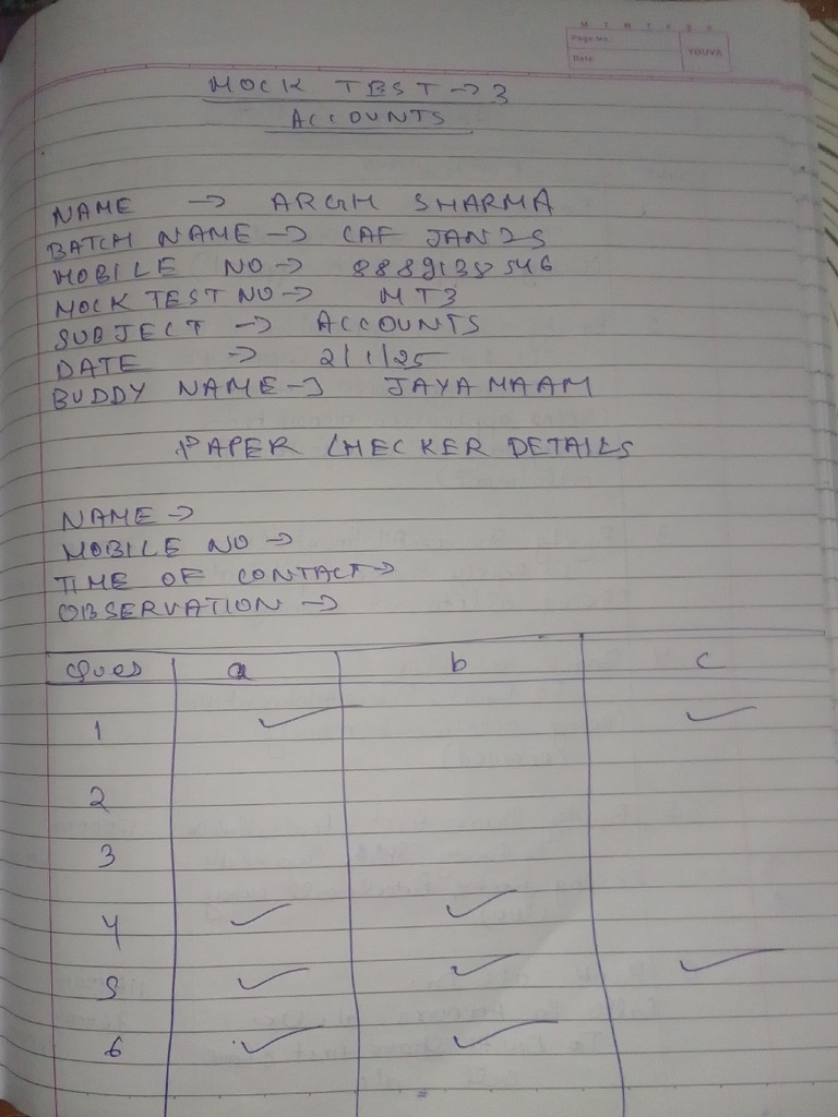 Argh Sharma MT3 ACCOUNTS | PDF