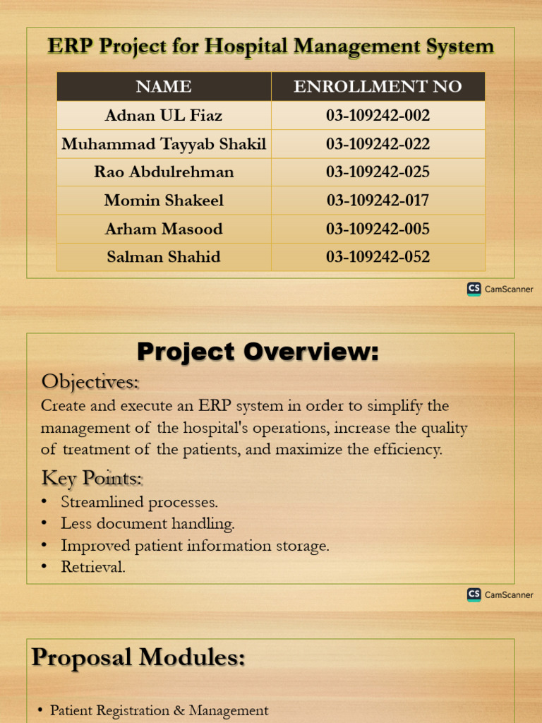 ERP System for Hospital Management | PDF
