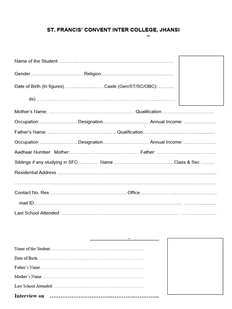 play group admission form sfc | PDF