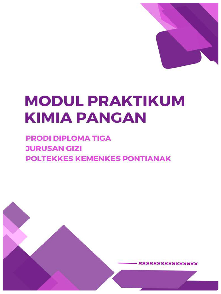 Modul Praktikum Kimia Pangan 2022.2023 | PDF