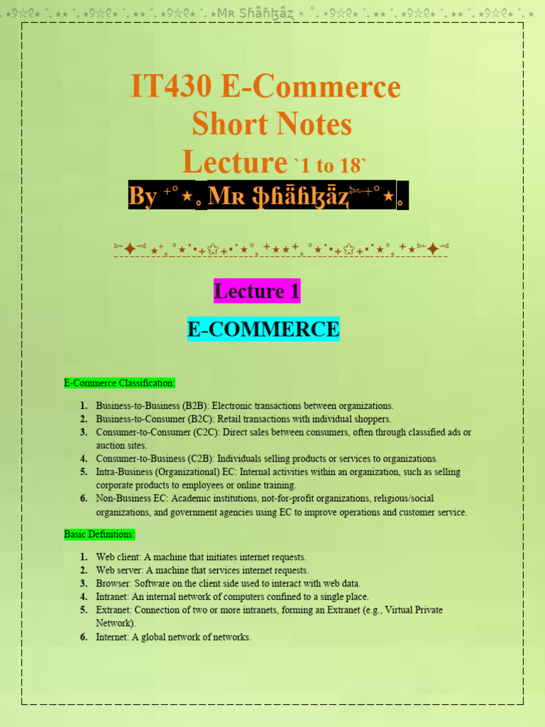 IT430 - short - notes - by - Mʀ ֆɦǟɦɮǟʐ | PDF | Computer Network | Html ...