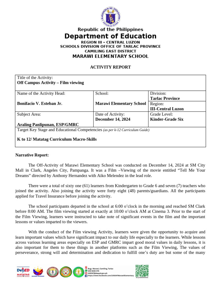 16 - Annex D-Activity Report | PDF