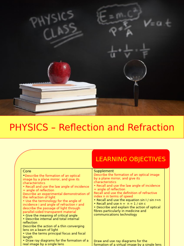 Physics 18 - Reflection and Refraction | PDF | Refraction | Reflection ...