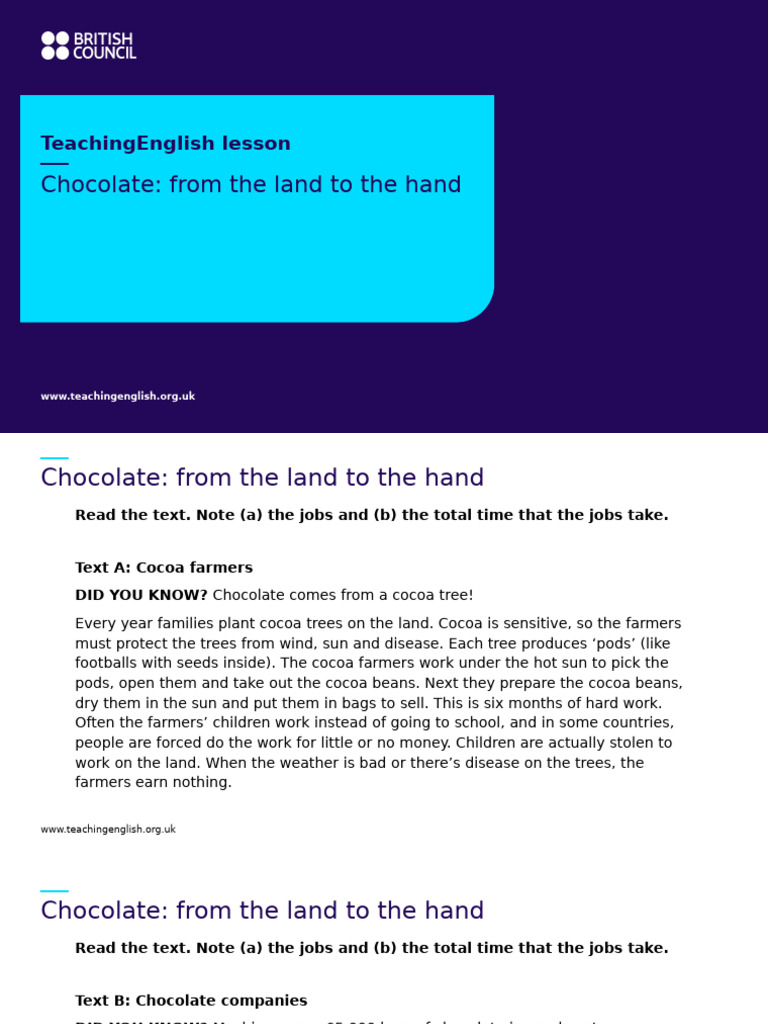Chocolate Production: From Farm to Store | PDF | Chocolate | Cocoa Bean