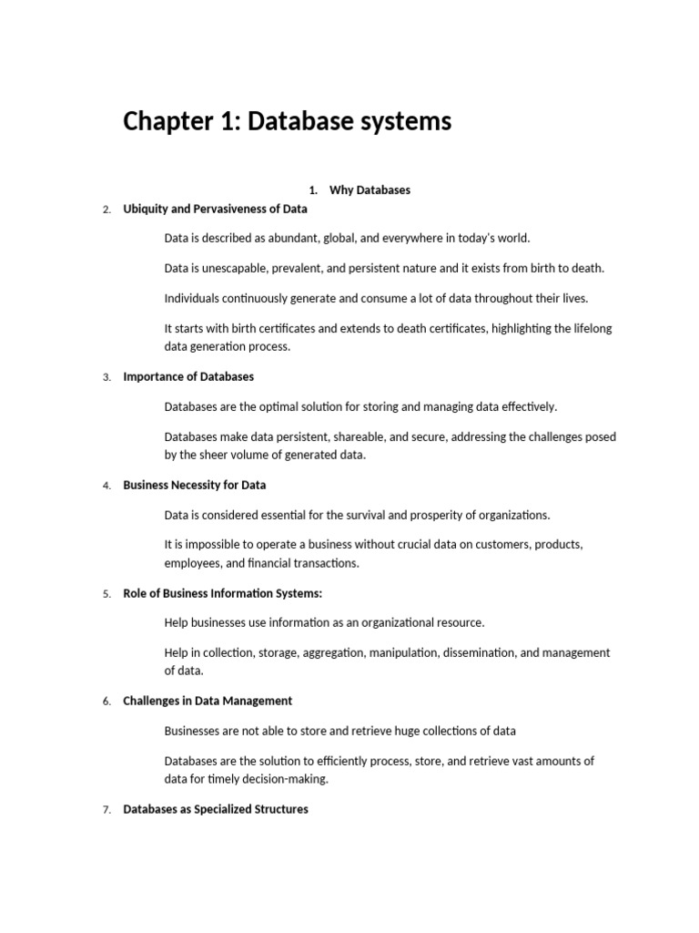 Summaries chapters | PDF | Databases | Relational Database