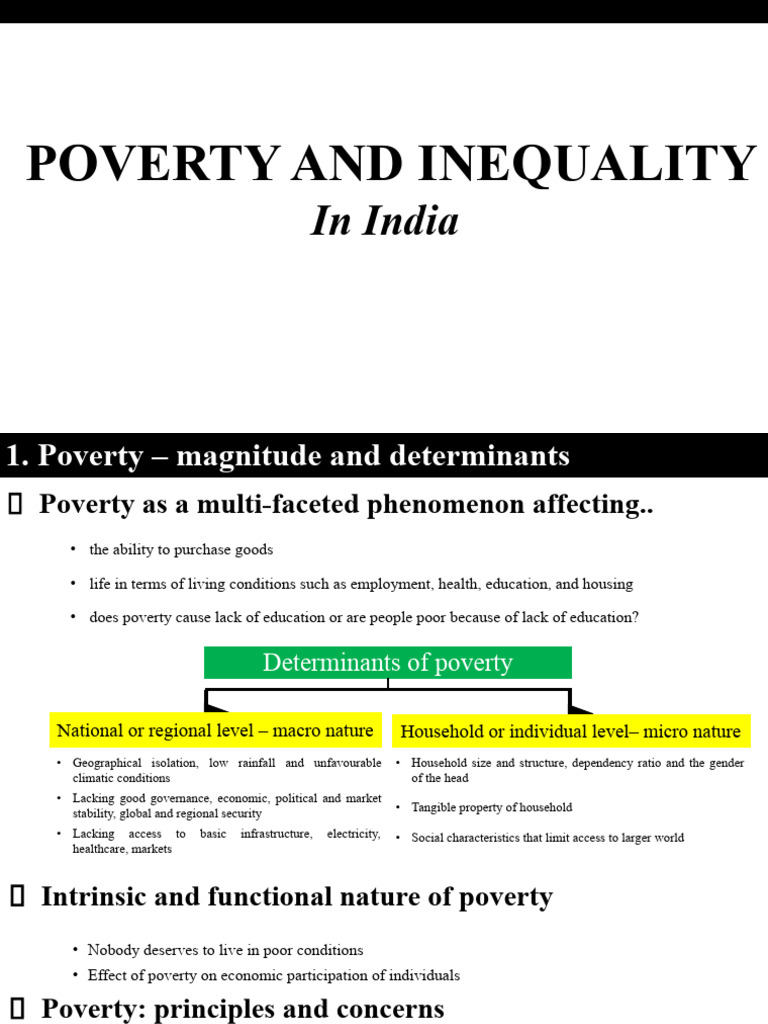 Understanding Poverty and Inequality in India | PDF | Poverty | Poverty ...