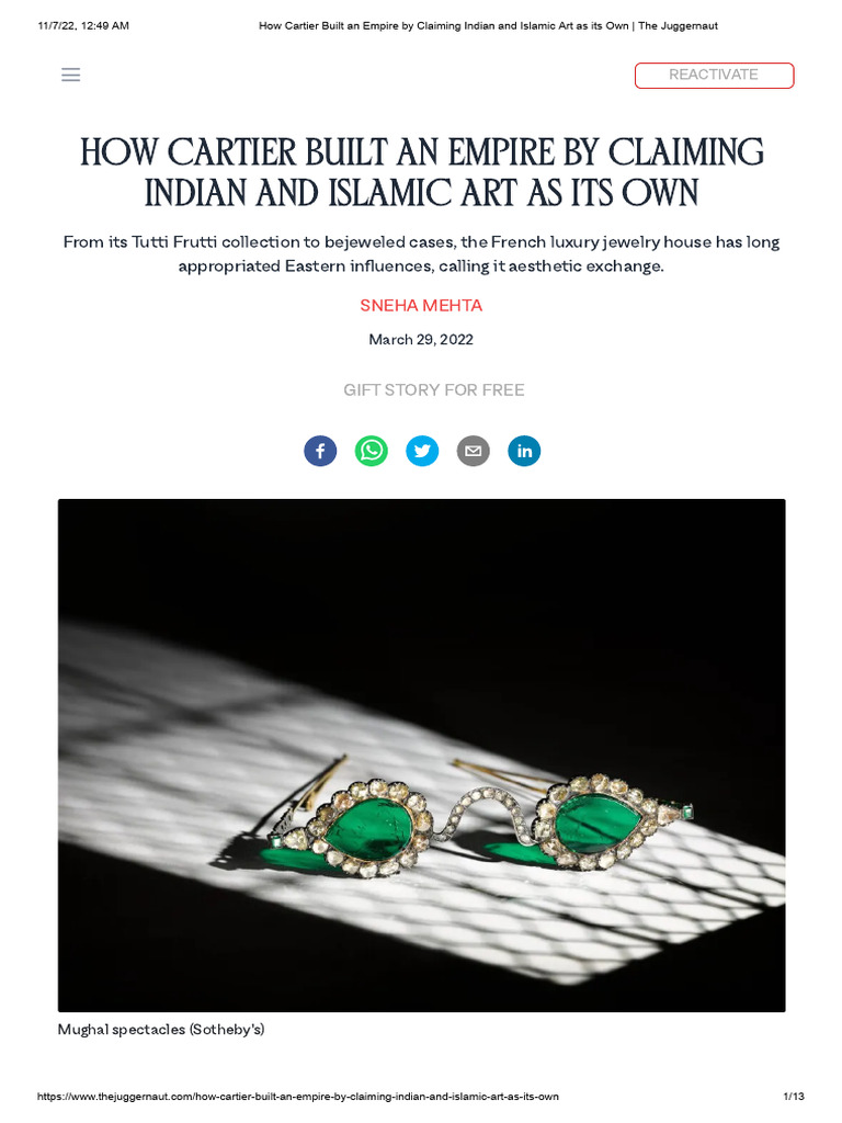 How Cartier Built an Empire by Claiming Indian and Islamic Art as its ...