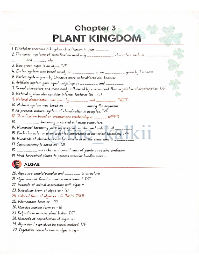 CH 3 Plant Kingdom | PDF