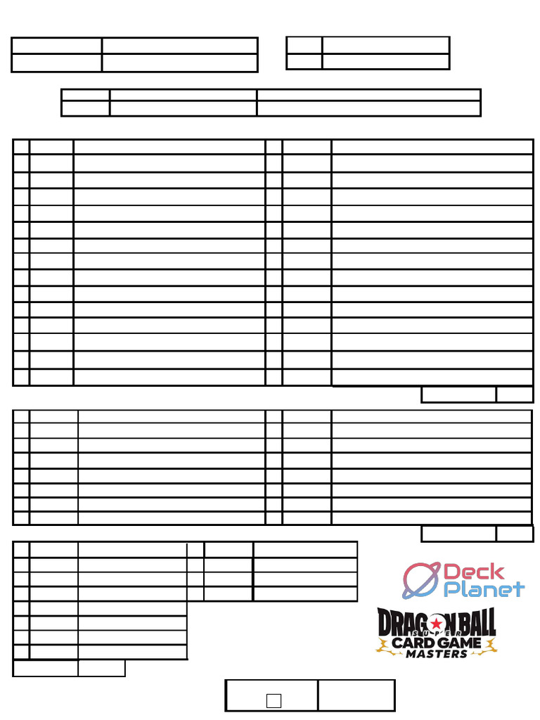 Bardock Rainbow DECKLIST | PDF | Dragon Ball