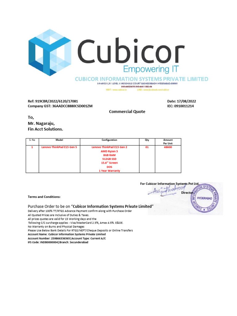 Fin Acct Quote | PDF