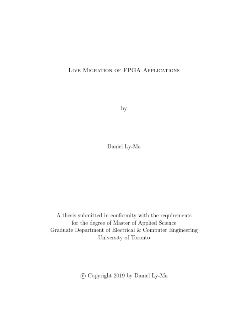 Ly-Ma Daniel 201906 MAS Thesis | PDF | Field Programmable Gate Array | Computer Network