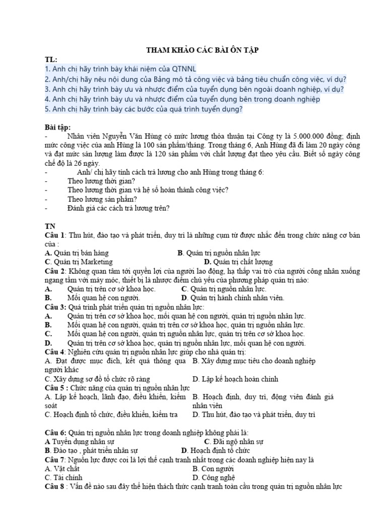 Tham Khao Bai On Tap | PDF