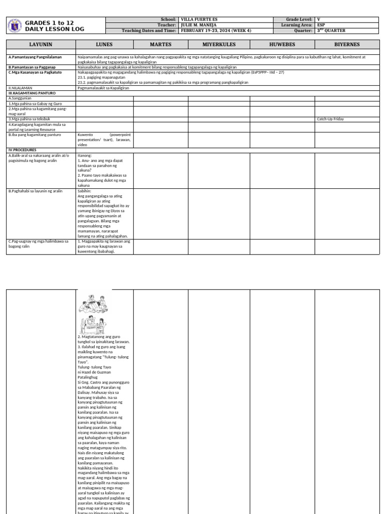 DLL - Esp 5 - Q3 - W4 | PDF