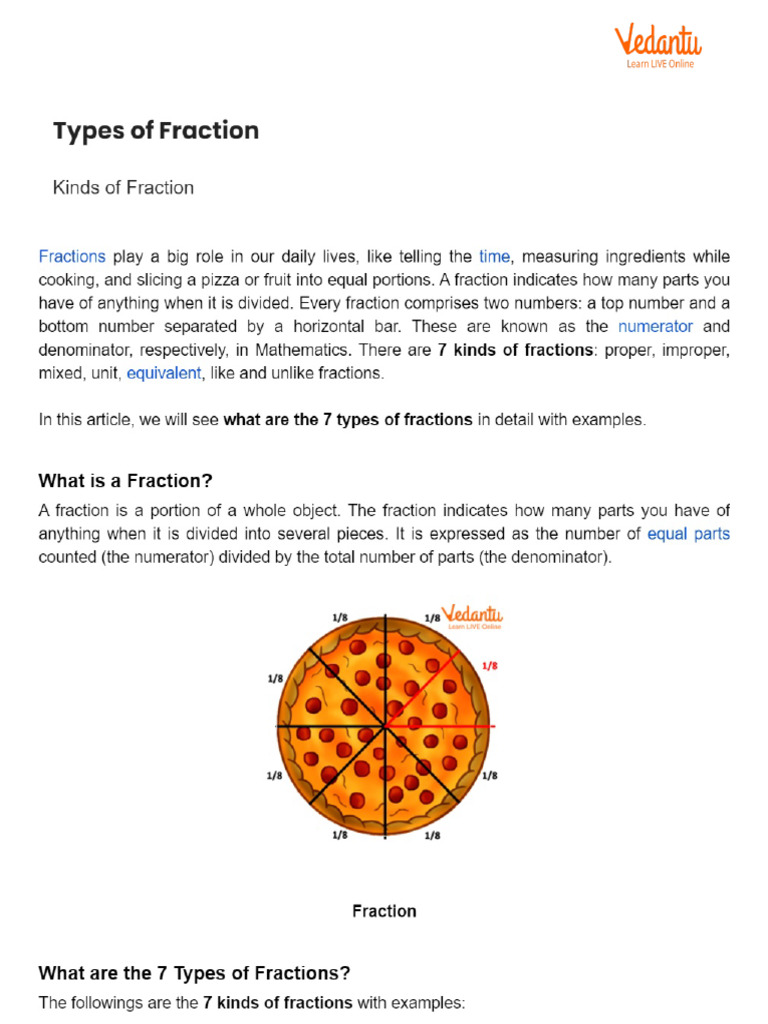 Types of Fraction | PDF