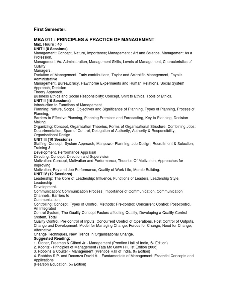 Mba 011 Principles & Practice of Management | PDF | Marketing | Statistics