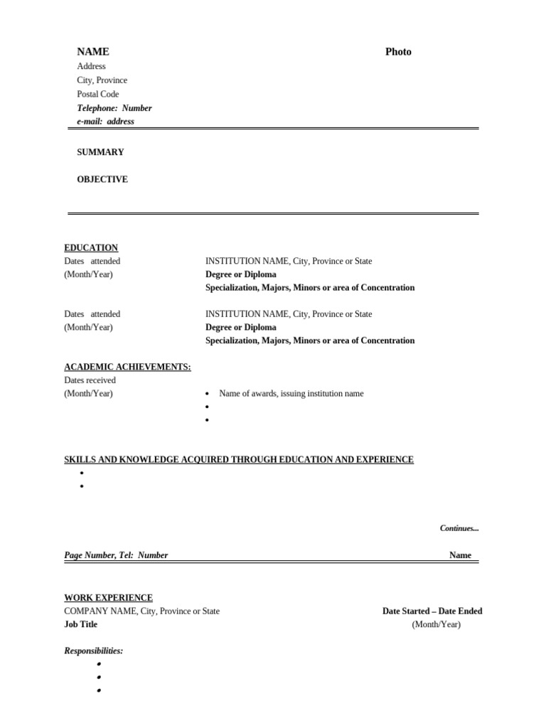BTech Resume Template Guide | PDF