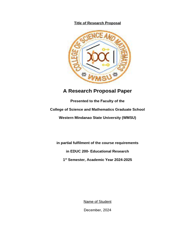 CSM Research-Proposal-Template | PDF | Inquiry | Scientific Method