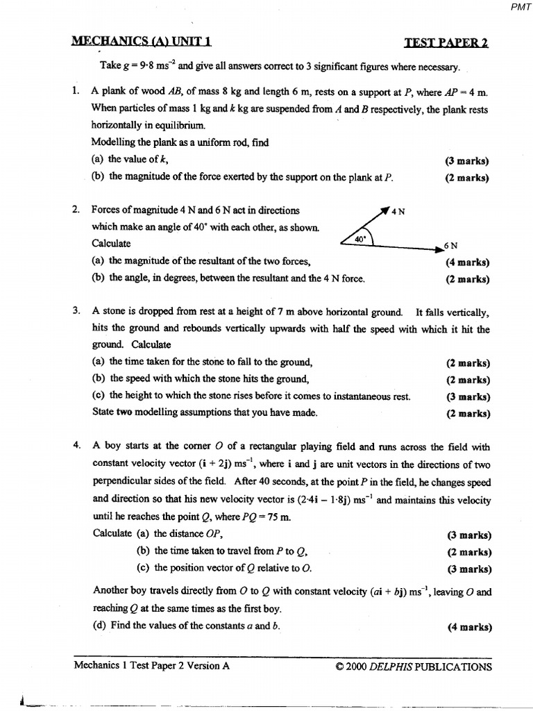 Delphis 02 QP - M1 Edexcel | PDF