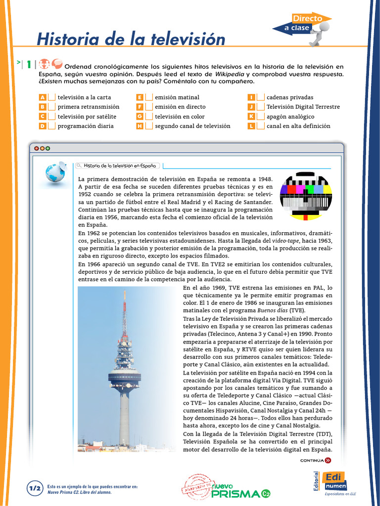 Evolución de la Televisión en España | PDF | Televisión | Electrónica