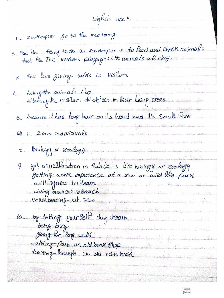 English Mock 1 | PDF