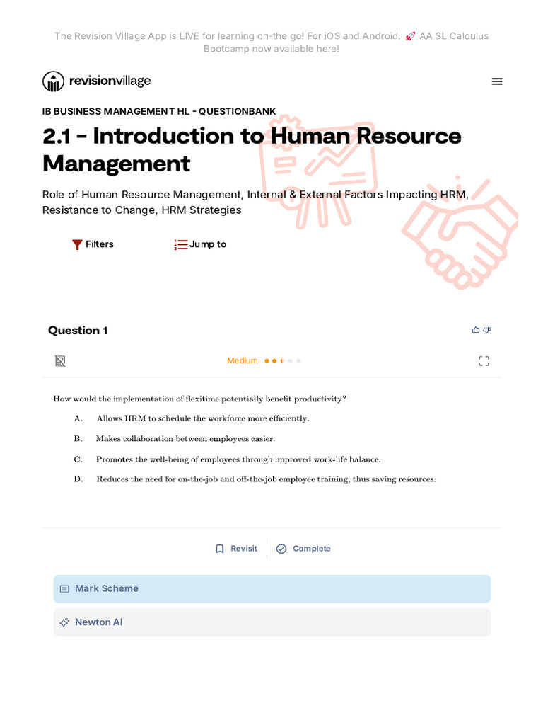 2.1 - Introduction To HRM - QB | PDF
