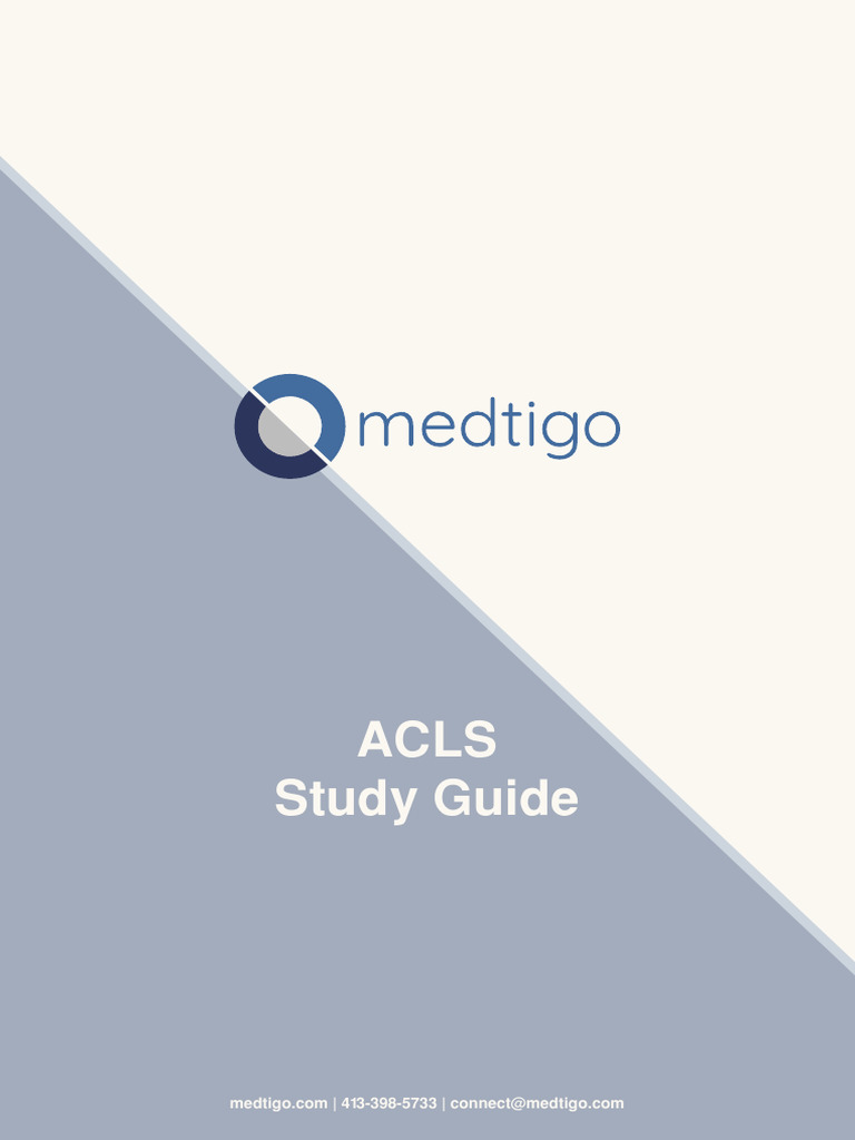 ACLS-study-guide | PDF | Cardiac Arrest | Cardiopulmonary Resuscitation