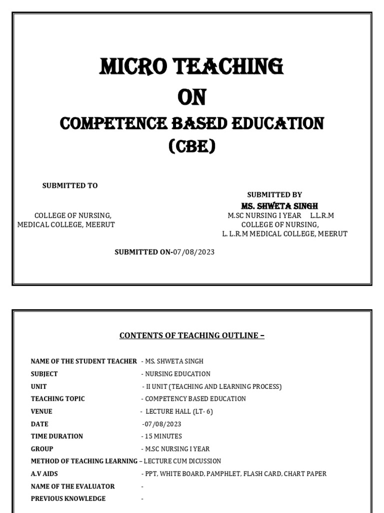 Competency Based Education | PDF | Education Theory | Learning