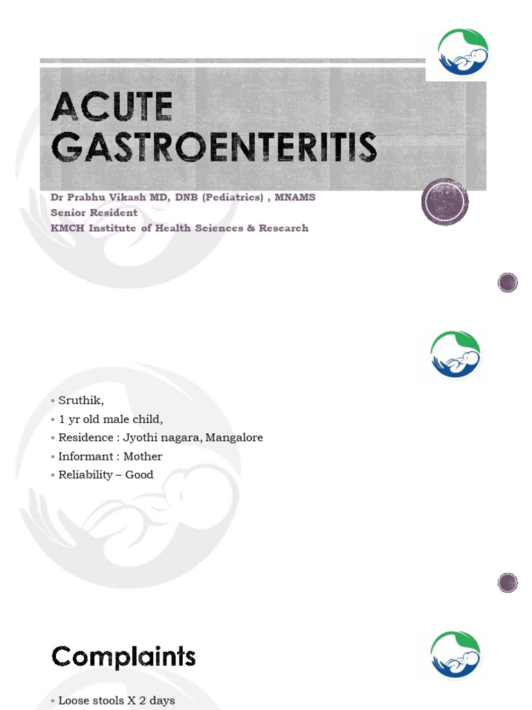 Pediatric Gastroenteritis Case Study | PDF | Vomiting | Diarrhea