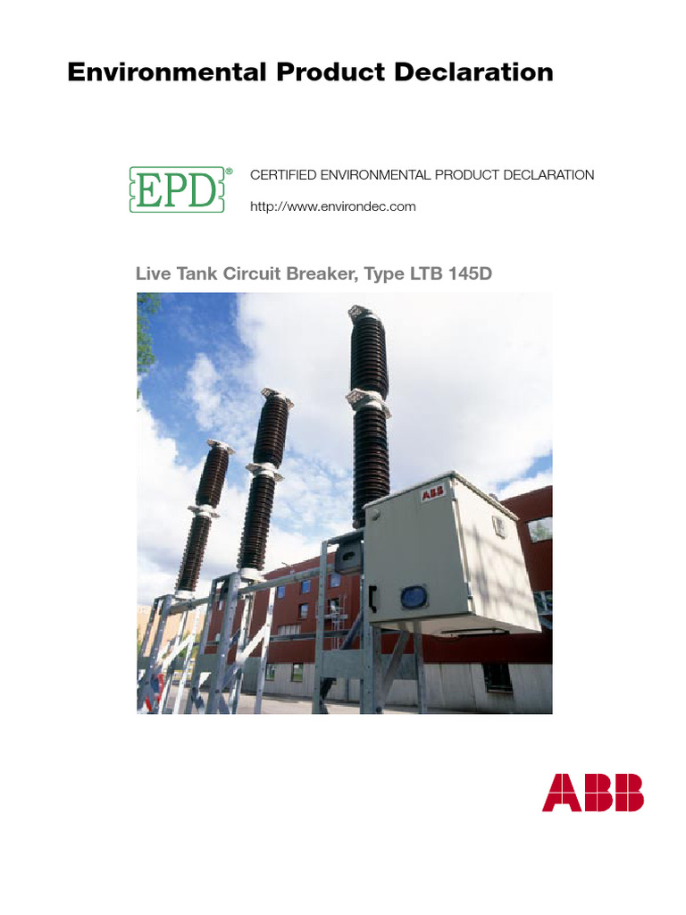 EPD Live Tank Circuirt Breaker LTB 145D_en | PDF | Waste Management | Waste