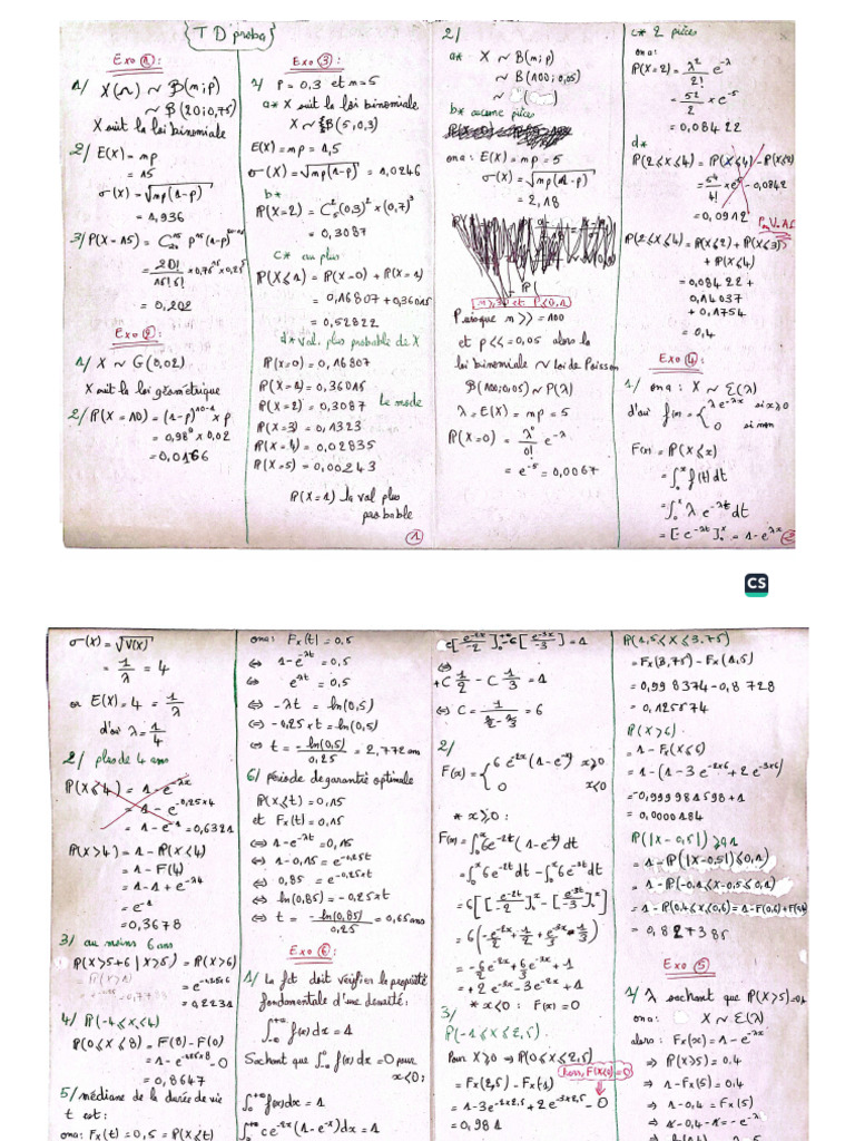 TD Proba Correction | PDF