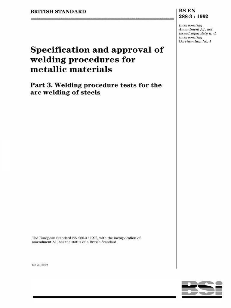 Specification and Approval of Welding Procedures For Metallic Materials ...