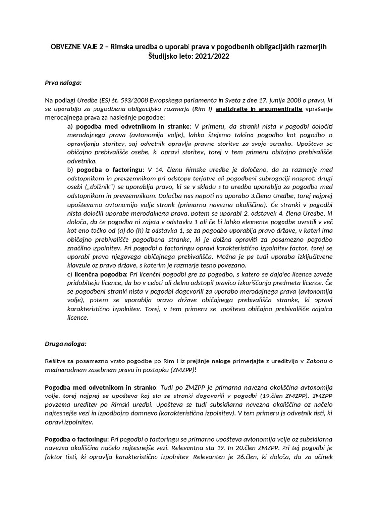 Obvezne Vaje 2 | PDF