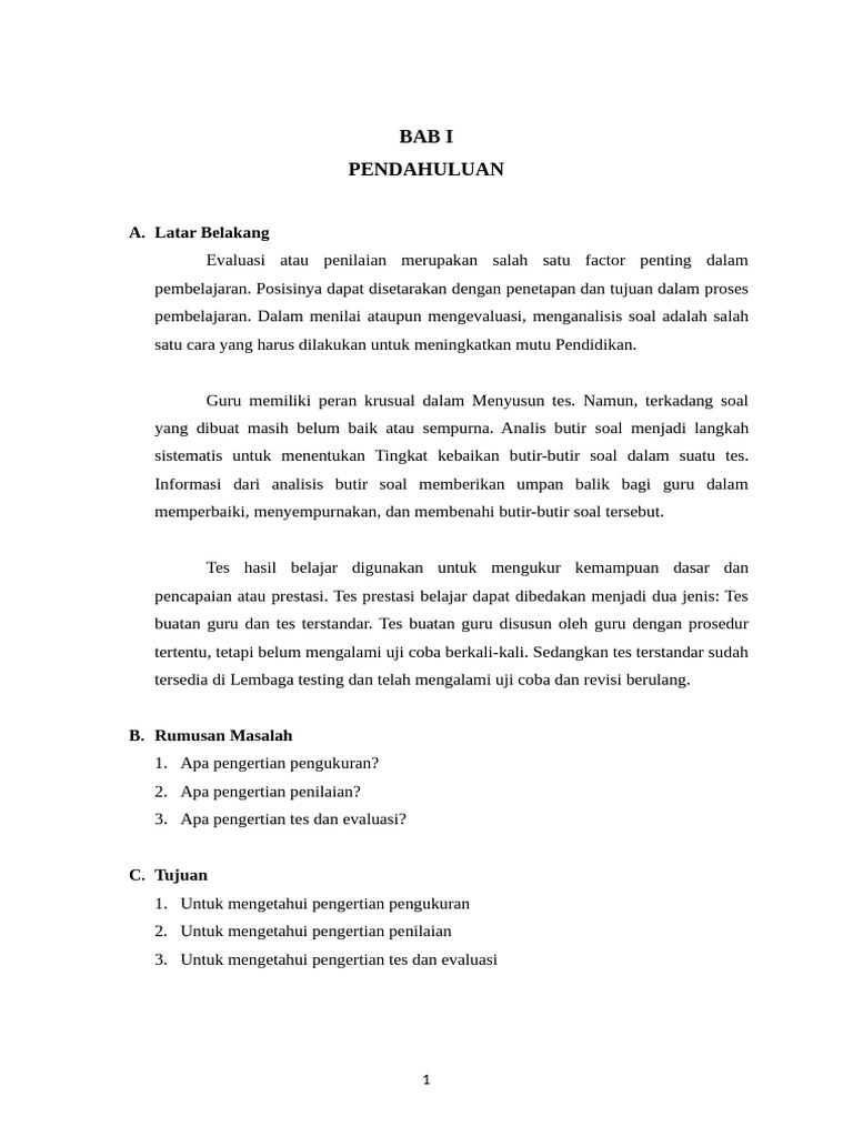 Makalah BAB 2 ISI (EVALUASI PEMBELAJARAN) | PDF