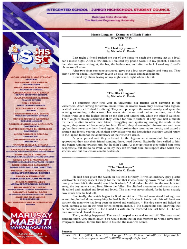 Examples of Flash Fiction | PDF