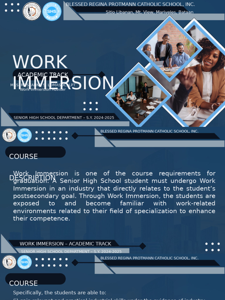 Work Immersion Orientation | PDF | Curriculum