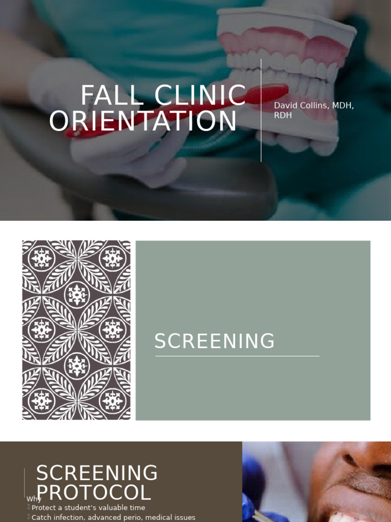 Fall Clinic Orientation & Screening Protocol | PDF | Medical Specialties | Medicine
