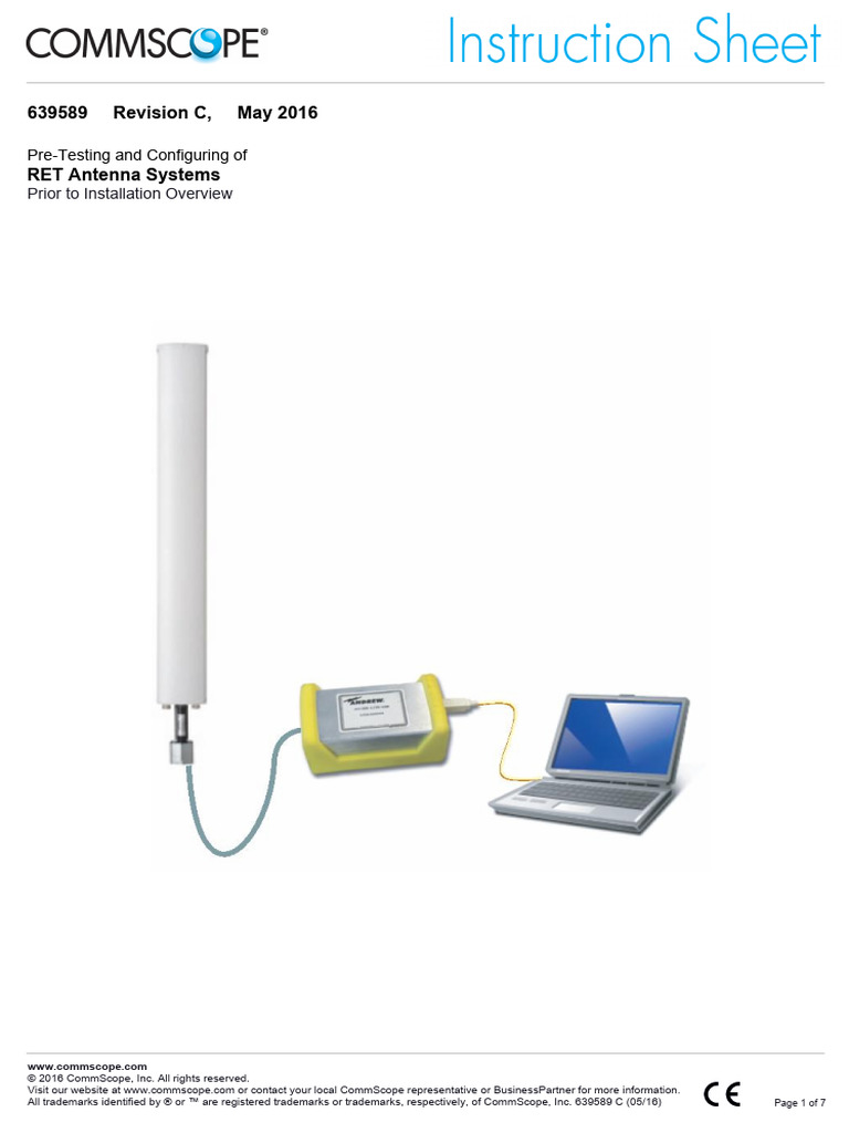 Pre Testing and Configuring of Ret Antenna Systems Prior To ...