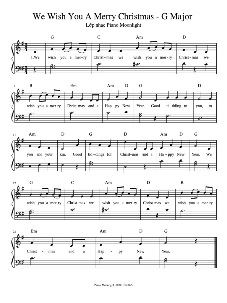 We Wish You a Merry Christmas G Major | PDF