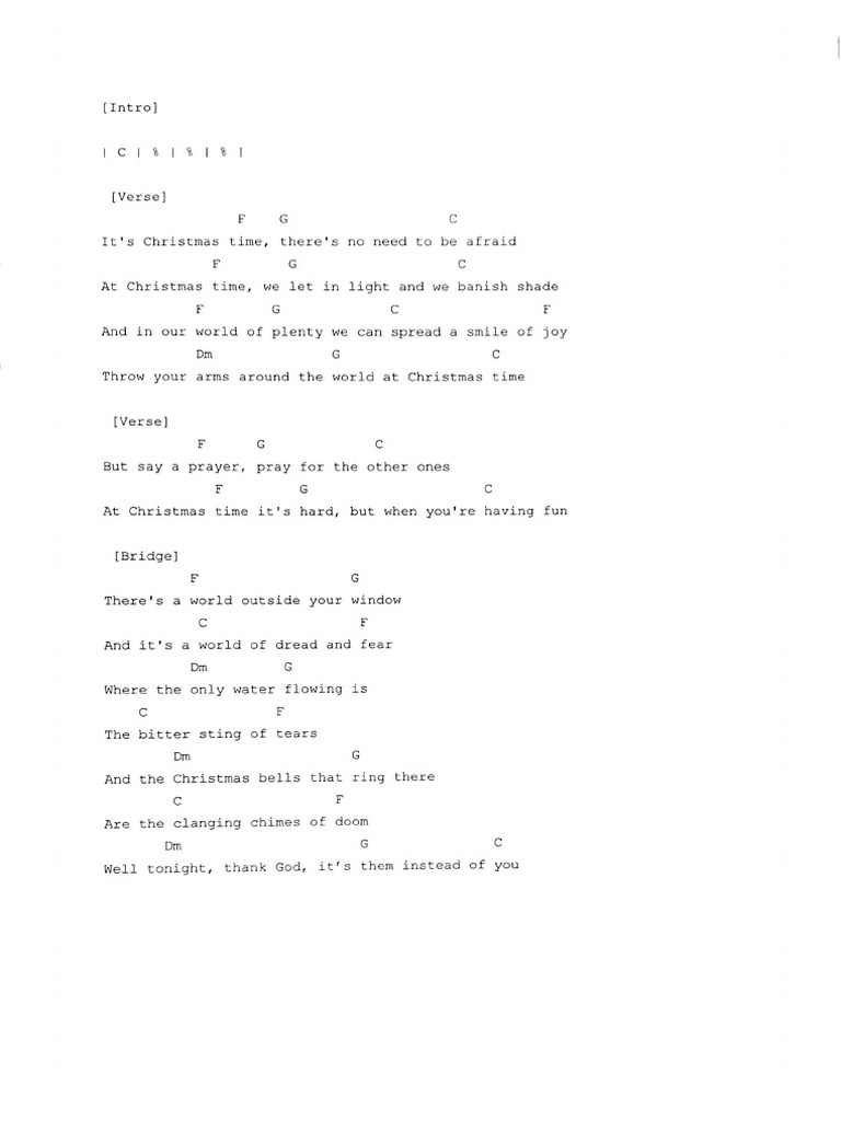 Do They Know It’s Christmas - Manon Songwriting | PDF