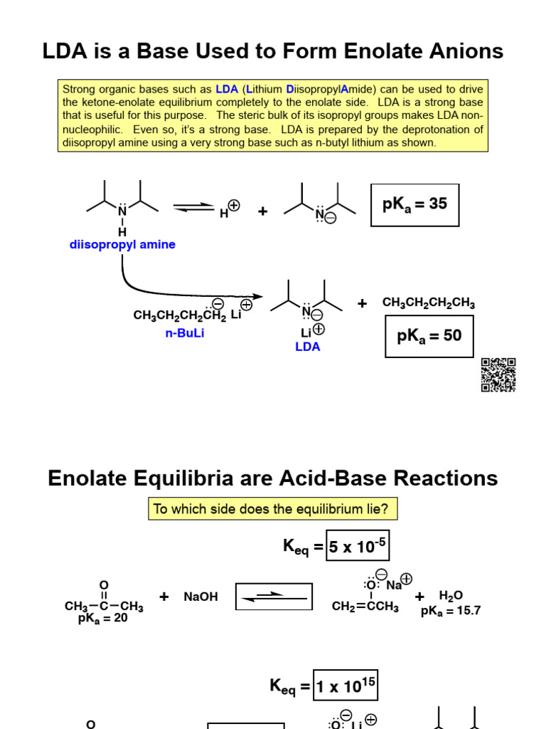 NOTES-Enolate_Anion_Formation_Using_LDA (1) | PDF | Organic Reactions ...