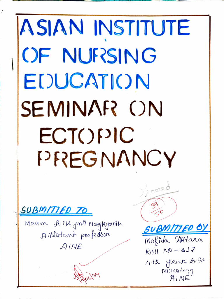 Ectopic Pregnancy (Obg) | PDF