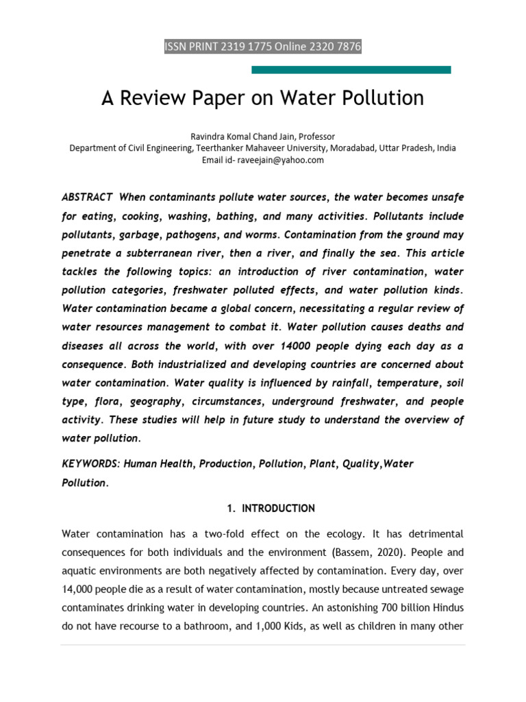 water pol | PDF | Water Pollution | Water