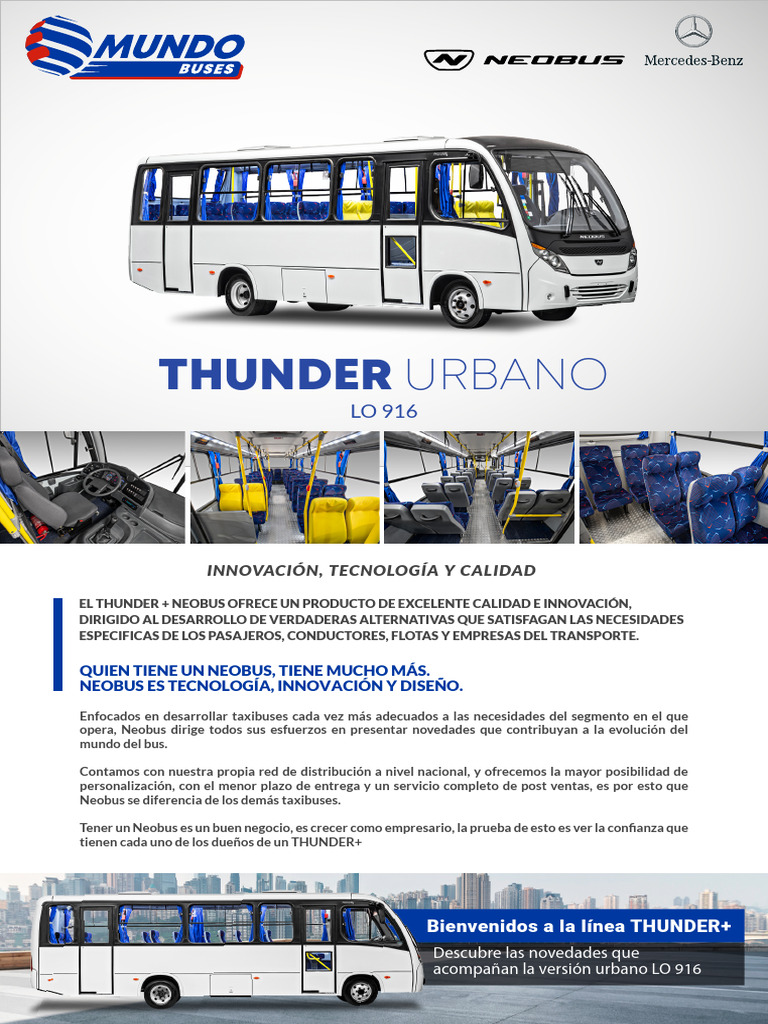 Neobus Thunder+: Innovación y Diseño Urbano | PDF | Inyección de ...