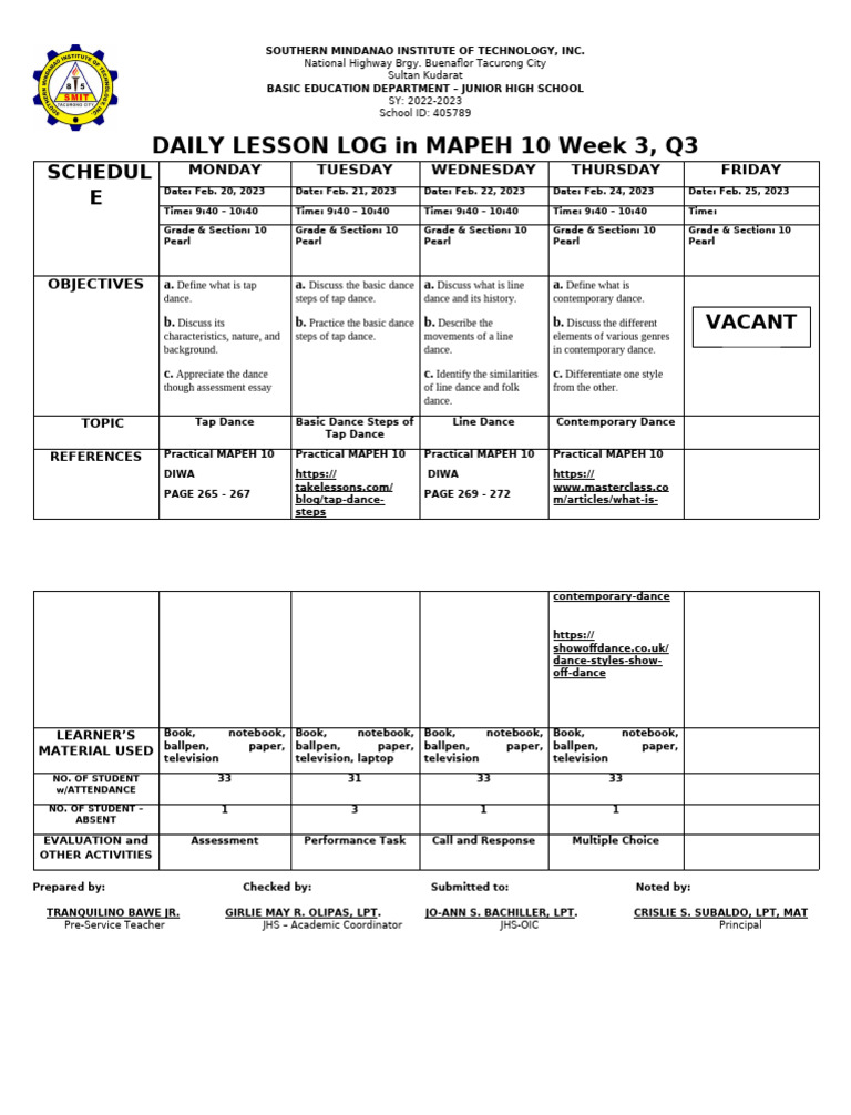 DLL-MAPEH 2 | PDF | Dances