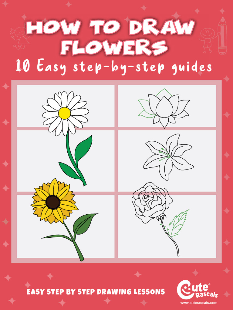 Easy Flower Drawing Guide for Kids | PDF
