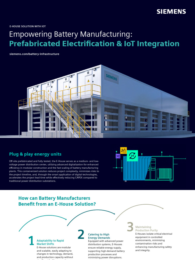 E-House Brochure For Batterry Manufacturing | PDF | Electrification ...