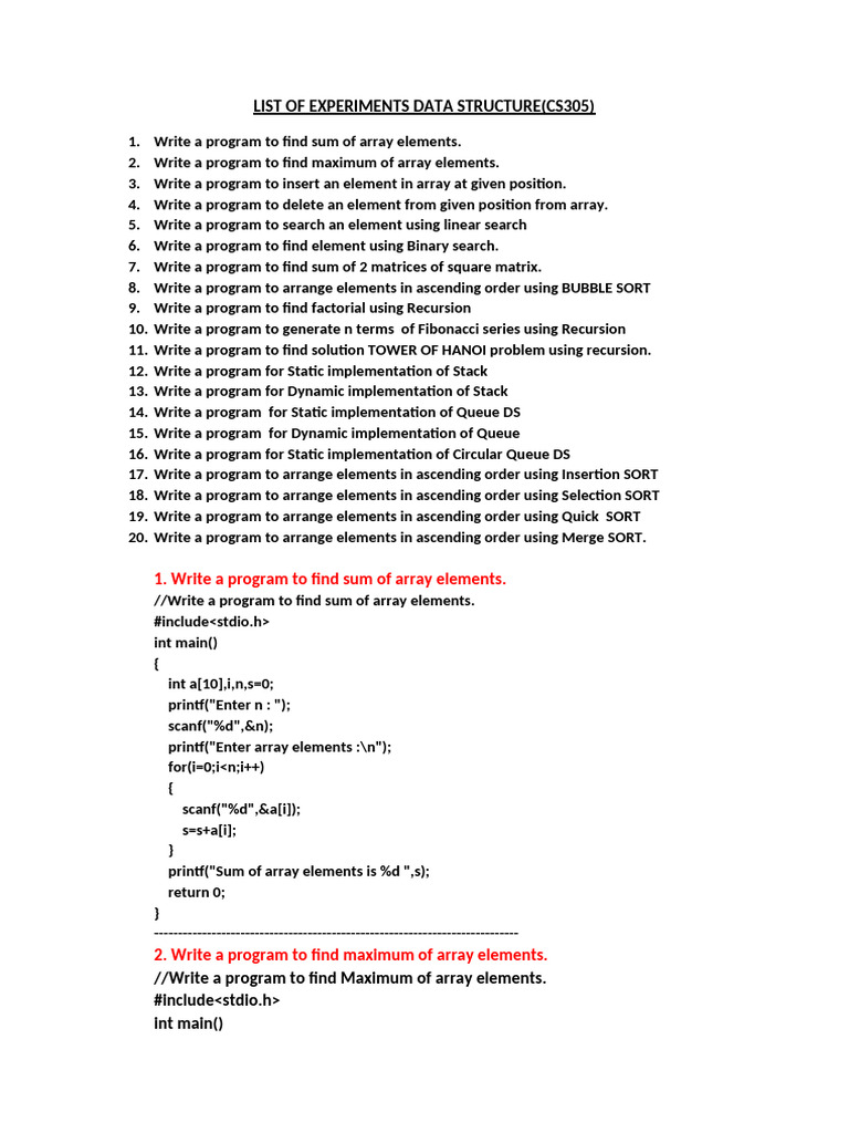 DATA STRUCTURE PRACTICALS | PDF | Queue (Abstract Data Type) | Computer Programming