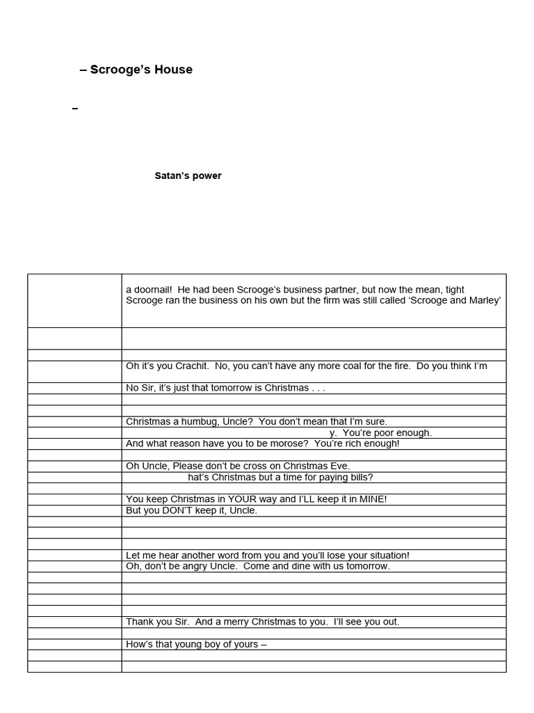 A Christmas Carol Script | PDF | Ebenezer Scrooge | Jacob Marley