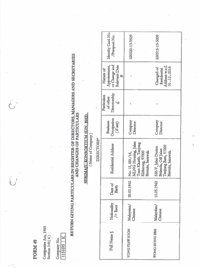 Form 49, Section 51, Section 58 | PDF