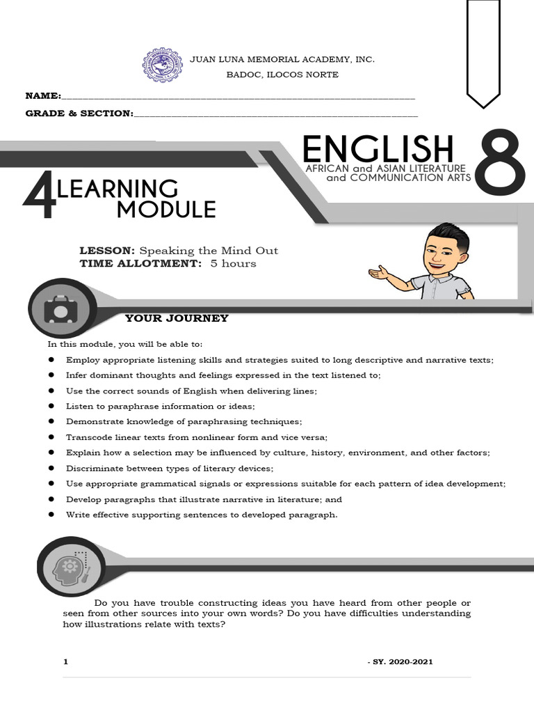 ENGLISH8-QRT2-MODULE4 | PDF | Narrative | Poetry